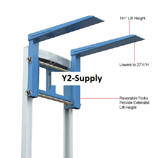 NEW! Vestil Portable Hand Operated Lift Truck 400 Lb. Straddle Legs ...