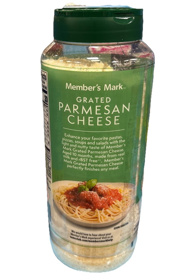 2 Packs Member's Mark Grated Parmesan Cheese, 24 oz. | eBay