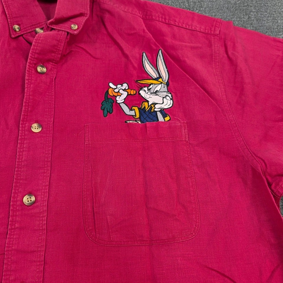 Looney Tunes ACME Clothing Shirt Mens Medium Bugs Bunny Elmer Fudd ...