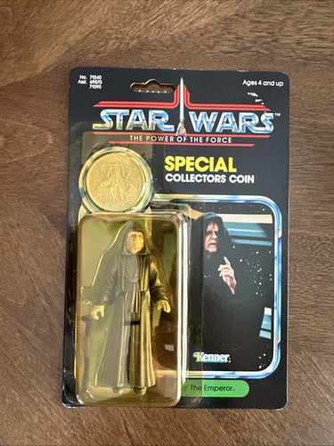 Vintage Kenner Star Wars figure. The Emperor. POTF 1984 W/ Coin. 92 ...