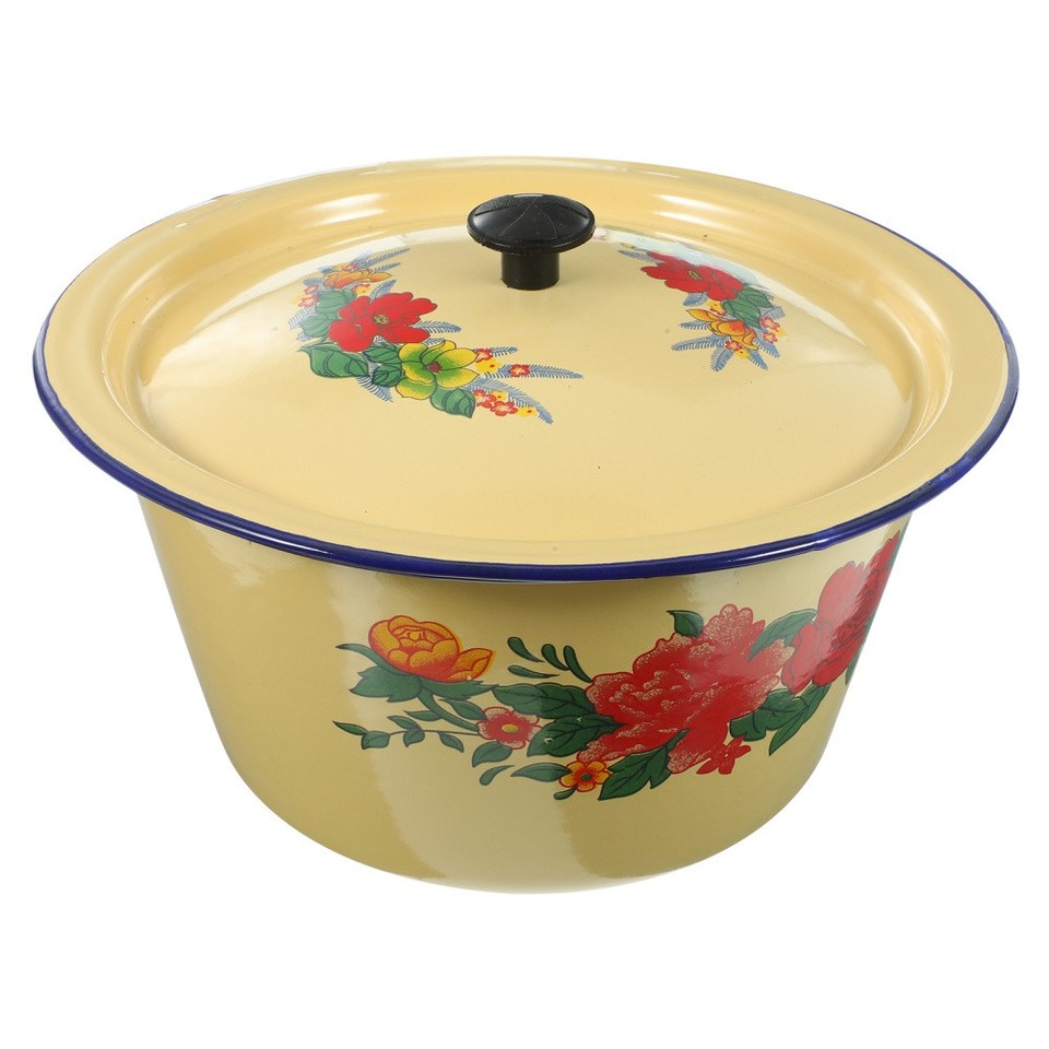 Enamel Hand-washing Pot Home Enamel Cookware Retro Washing Enamels ...