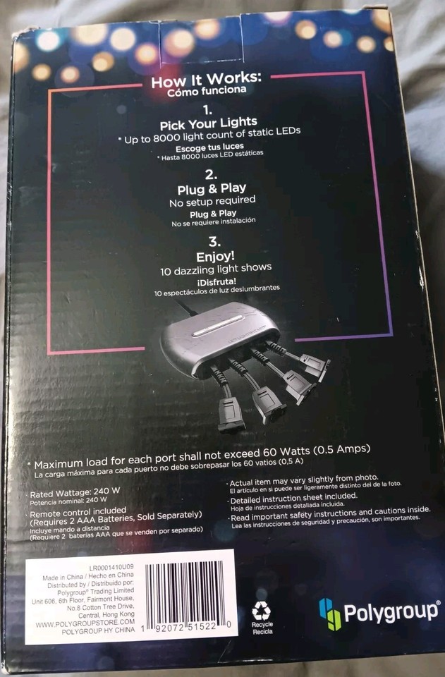 Illuminations LED Christmas Light Show Wizard Display Remote Control ...