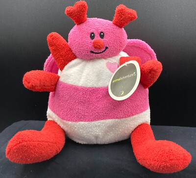 Animal Adventure Pink and Red Cute Heart Ladybug Plush Stuffed Animal ...