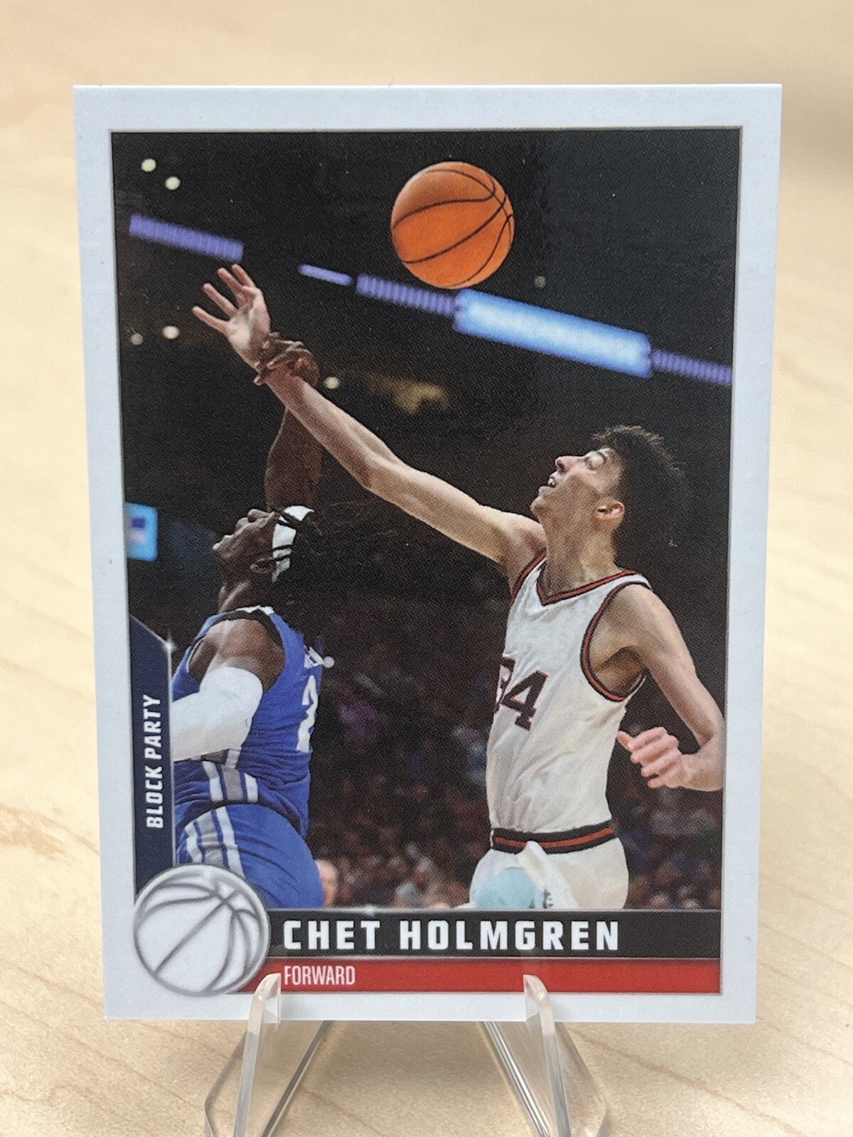 2022 TOPPS X CHET HOLMGREN ROOKIE CARD 6 "BLOCK PARTY" GONZAGA OK CITY ...