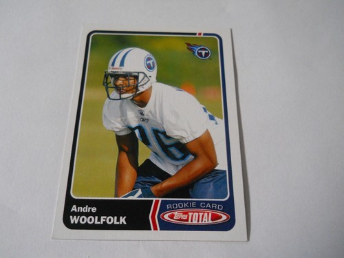 ANDRE WOOLFOLK ROOKIE CARD TENNESSEE TITANS 2003 TOPPS TOTAL | eBay