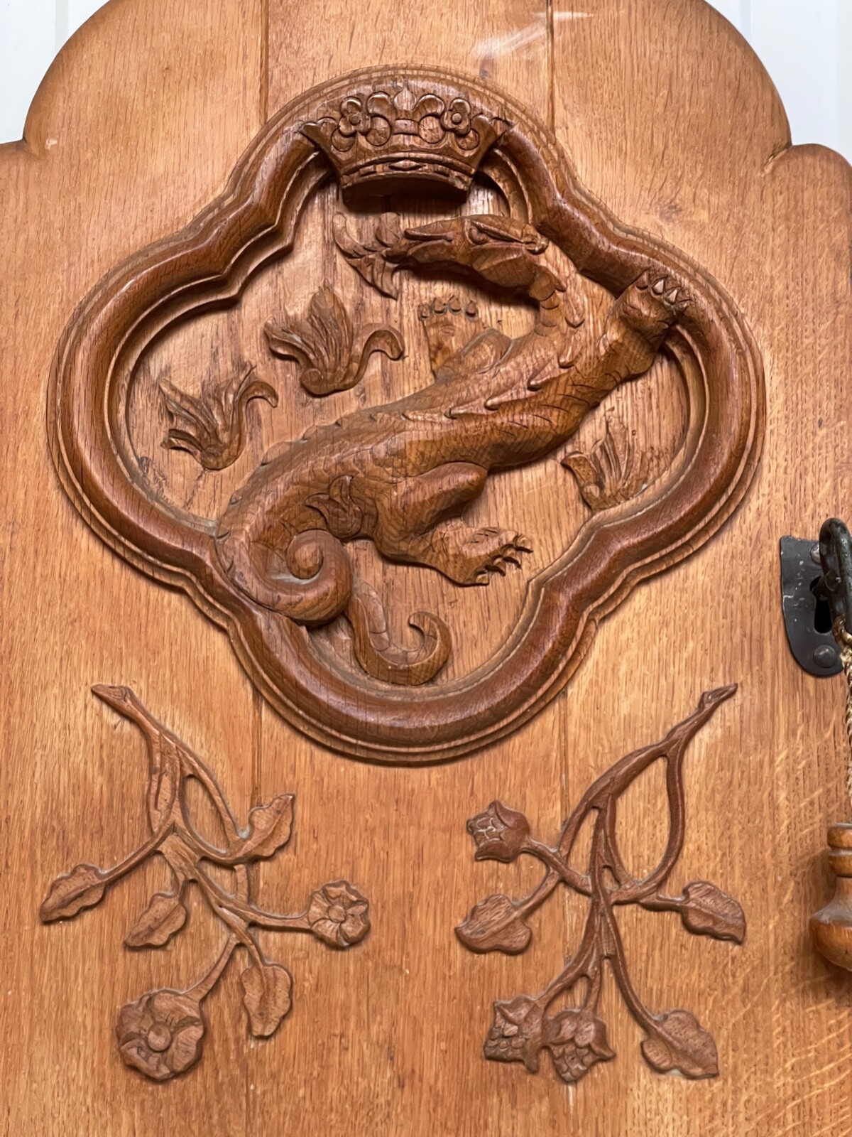 2025 SALE! Thick Gothic Mythological Door panel with dragon/lizard ...