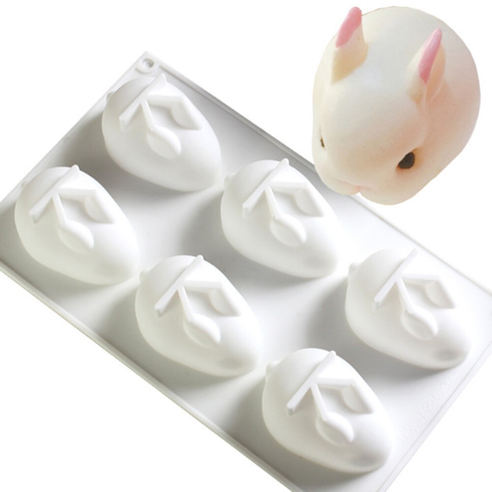 Easter Silicone Cake Mold 3D Bunny Rabbit Shape Mousse Dessert Molds ...