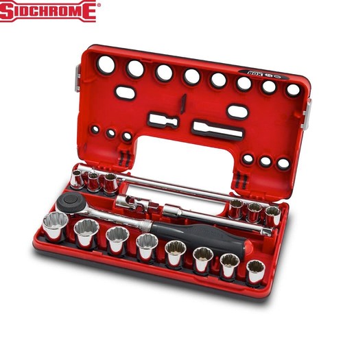 Sidchrome SCMT13151 18pce Metric 3/8" Rotator Drive Socket Set ...