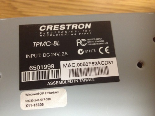 Crestron TPMC-8L Isys™ 8.4" Wall Mount Touch Panel | eBay