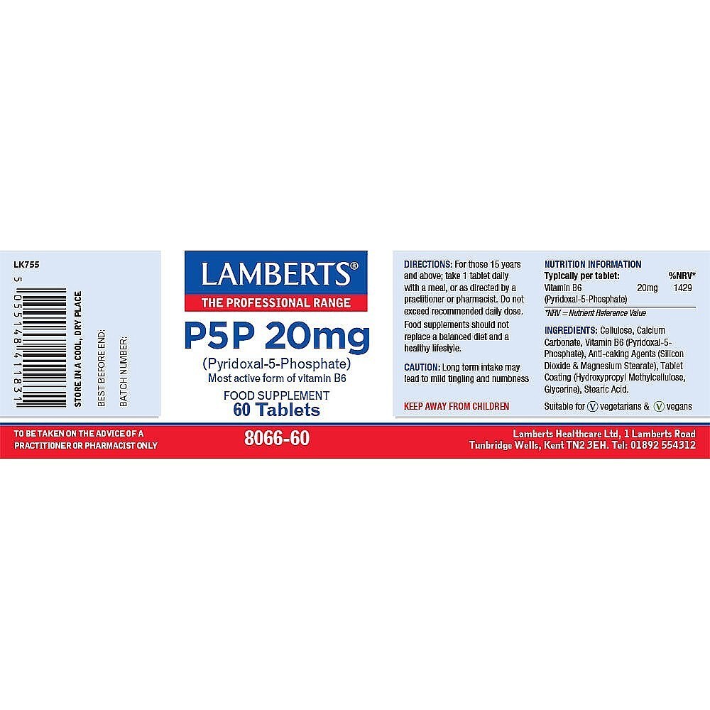 Lamberts P5P 20mg Tablets (60) BBE 02/2026 | eBay UK