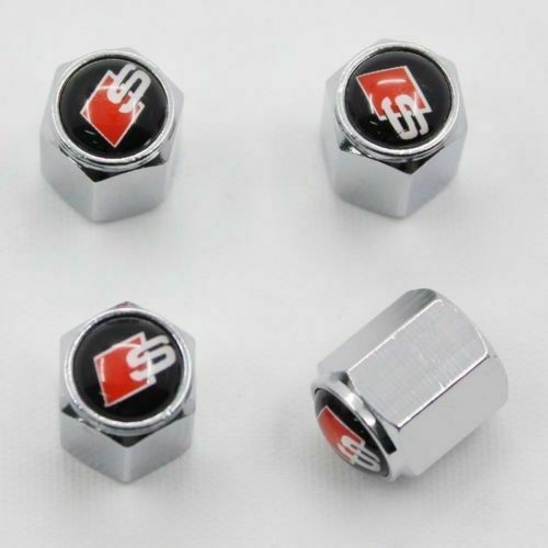 NEW 4X Sline TIRE VALVE CAP S LINE SLINE Auto Car Wheel Stem Caps FIT ...