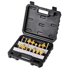 Router Bits Set 15 Pieces Carbide Router Bit 1/4 Inch Shank Carrying ...