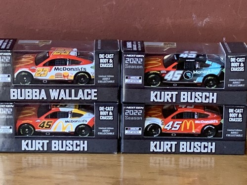 2022 McDonald’s Bubba Wallace Kurt Busch 1/64 Diecast Chassis 4 Car ...