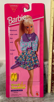 Vintage 1995 Barbie Great Weekend Fashions #68014-91 NOS | eBay