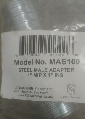 Male Insert Adapter Stainless Steel 1" MPT x 1" INS | eBay