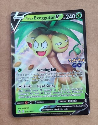 Pokémon TCG- Alolan Exeggutor V SWSH225- Black Star Promo Card- Pokémon ...