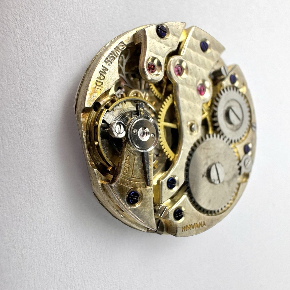 Wristwatch Movement 24.87mm Swiss Enamel Dial Vintage Ladies Repair ...