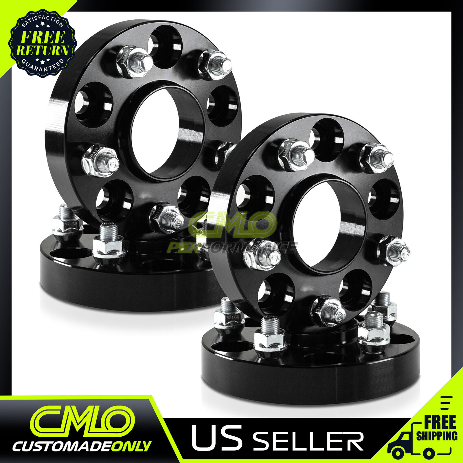 4X CUSTOM Wheel Spacers Adapters 5X114.3 5X4.5 70.3 CB 1/2-20 25MM 1 ...