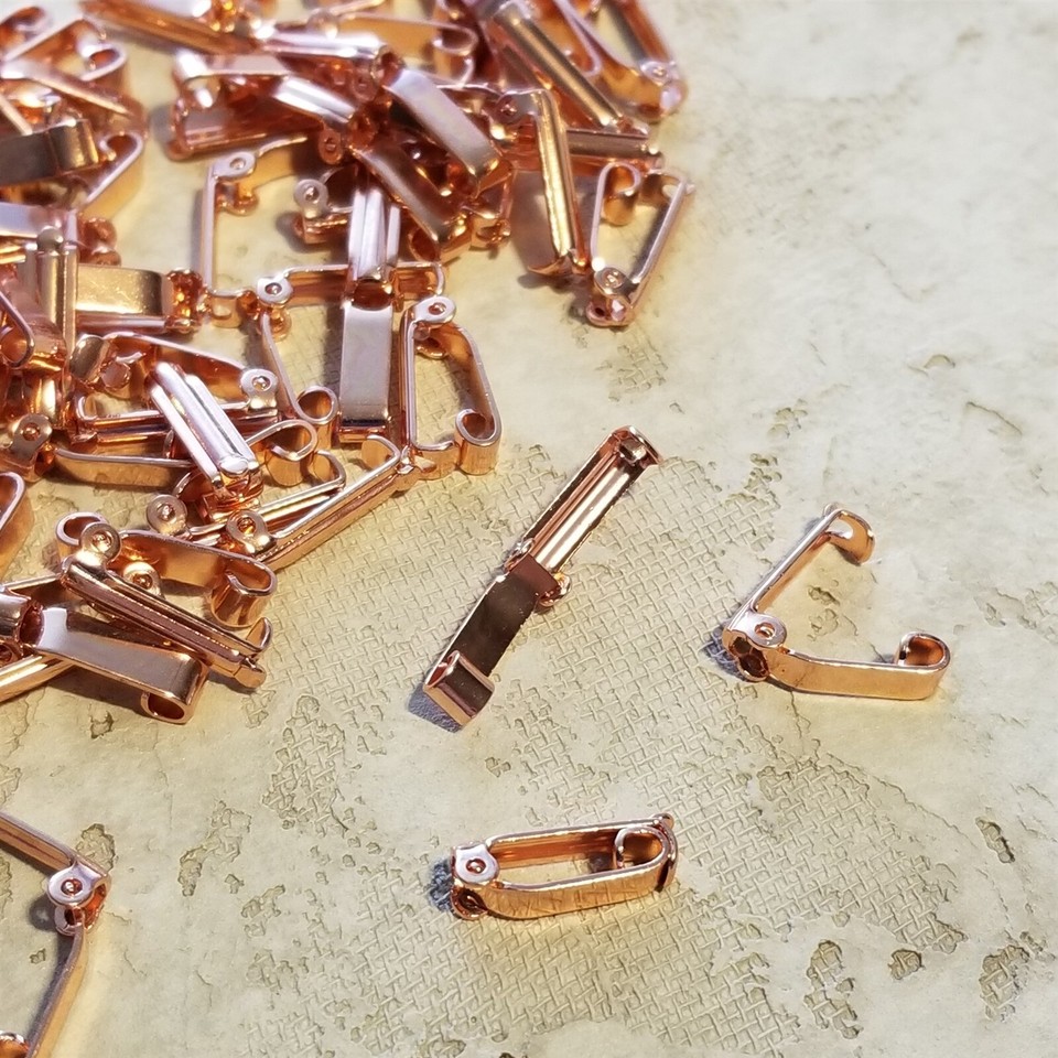 Fold Over Bright Shiny Solid Copper Clasps Necklace Findings 10 pcs | eBay