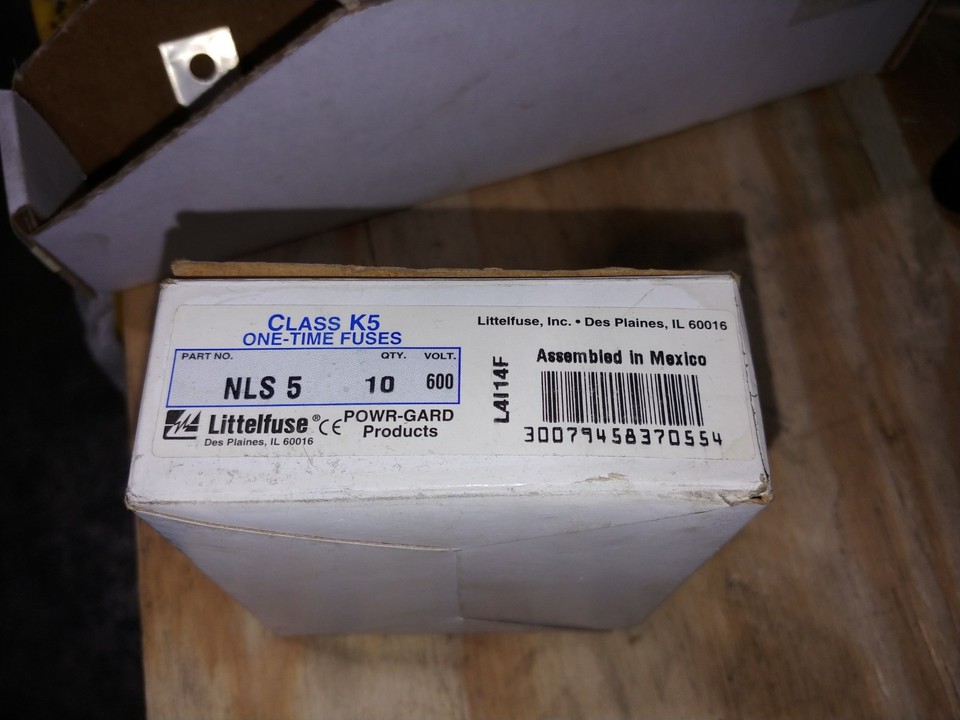 NEW BOX OF 10 LITTLE FUSE NLS 5 5A 600V FUSES | eBay
