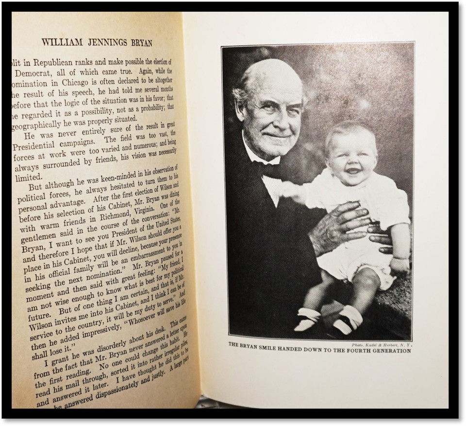 Memoirs William Jennings Bryan by Mary Baird Bryan 1925 1st Pt Photo ...