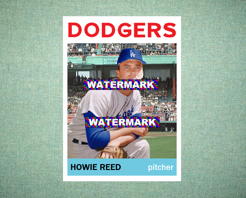 Howie Reed Los Angeles Dodgers 1964 Style Custom Baseball Art Card | eBay
