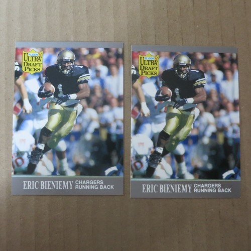 (2) Eric Bieniemy RC 1991 Fleer Ultra #280 SD Chargers Kansas City ...