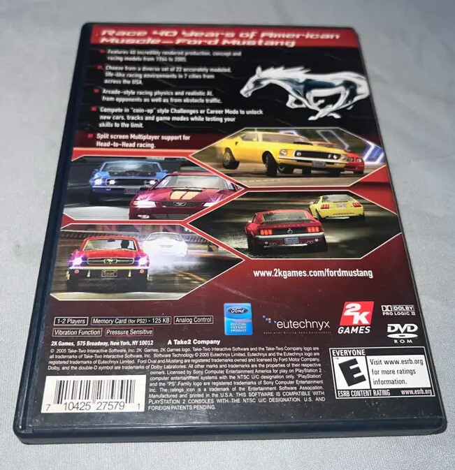 Ford Mustang The Legend Lives Racing Game Sony PlayStation 2 PS2 ...