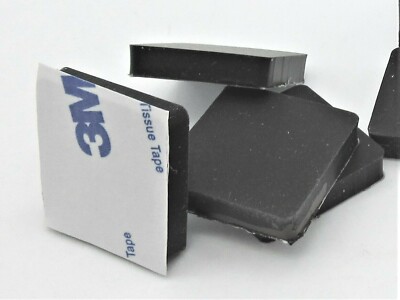 Large Rubber Bumpers Self Adhesive – 1” SQ x 3/16” Thick Bumper Pads 12 ...
