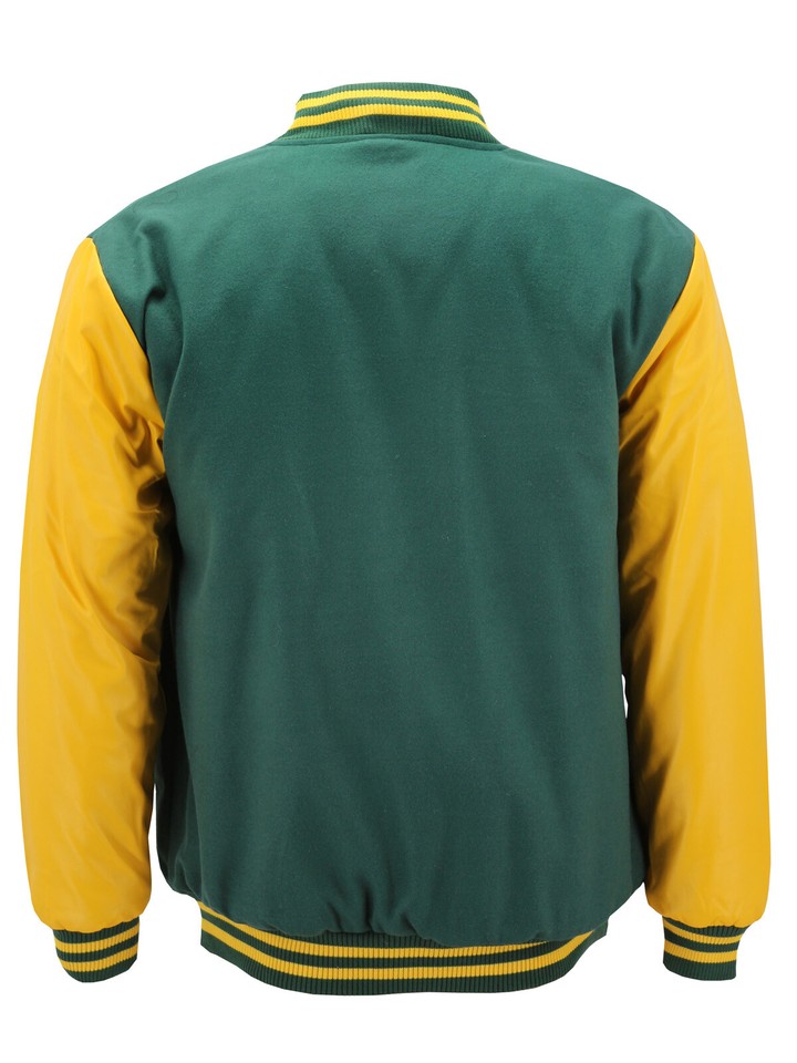 New Men's Premium Classic Snap Button Vintage Baseball Letterman ...