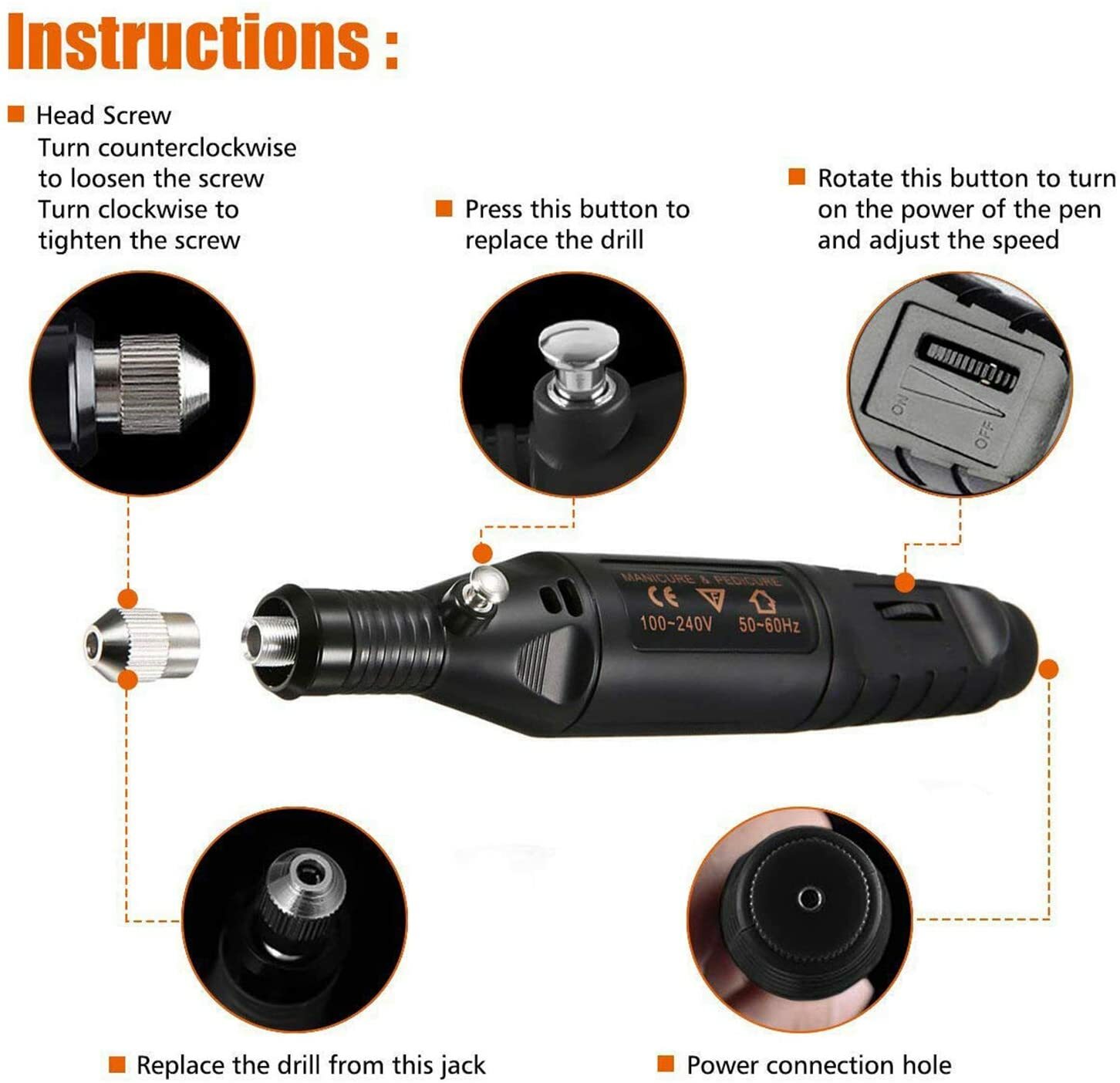 Toe Nail Grinder For Thick Toenails Set Manicure And Pedicure ...