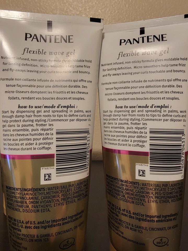 Lot of 4 Pantene Pro-V Flexible Wave Gel Curl Builds Touchable Texture ...