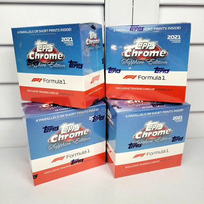 4x 2021 Topps Chrome Sapphire F1 Formula 1 Hobby Box Factory Sealed In ...
