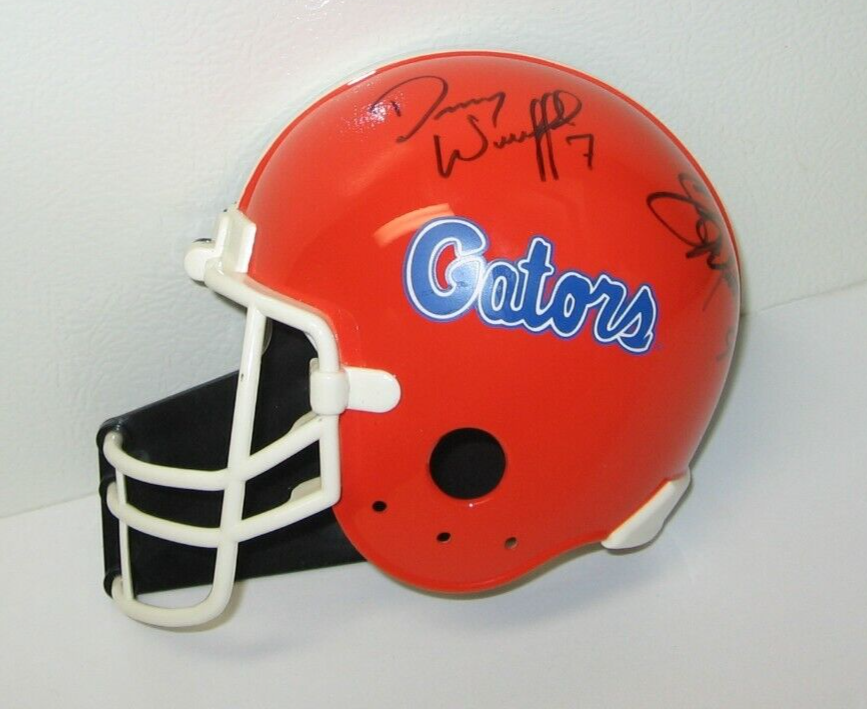 Danny Weurffel # 7 Heisman/Eric Rhett #9 signed Mini-Helmet, 96 ...