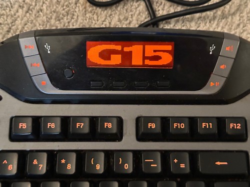 Logitech G15 Gaming Keyboard Backlit Light LED Keys LCD Screen Wired ...
