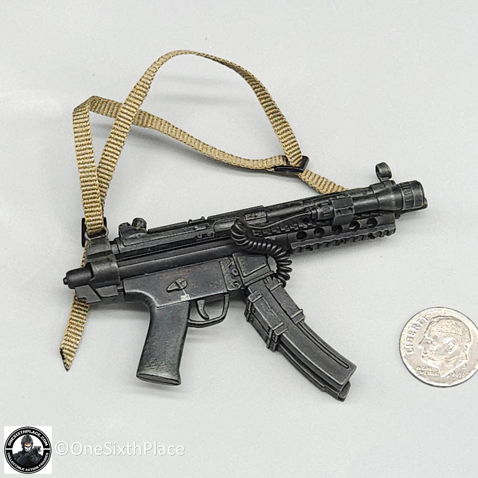 1:6 scale Hot Toys MP5 Submachine Gun w/ Tac Light (No Stock) for 12 ...