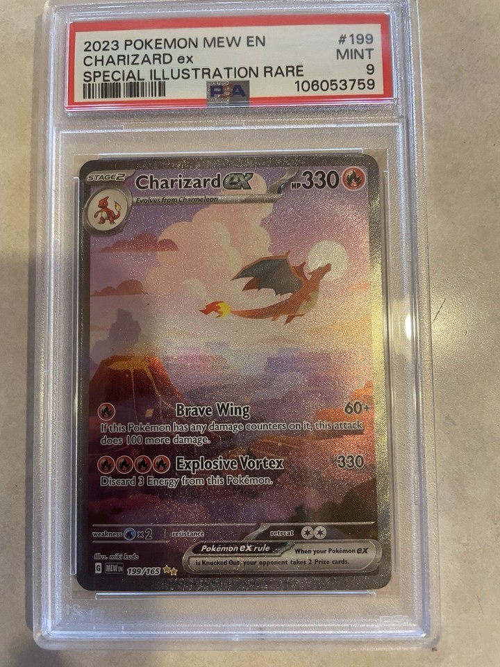 PSA 9 MINT Charizard ex 151 Special Illustration Rare SIR Pokemon Card ...
