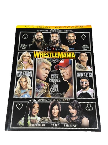 WWE WrestleMania 41 2025 Las Vegas Official Souvenir Program Book | eBay