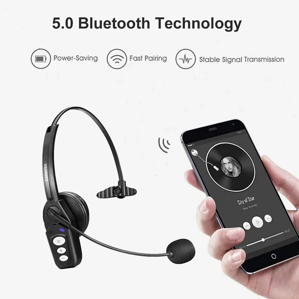 Wireless Headphone Blue Parrot Headset Bluetooth Truck Driver Noise ...