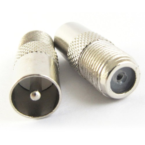 1pc F Type F Female to TV PAL Male plug Coaxial Connector Adapter ...