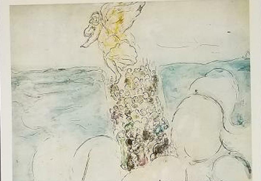 Marc Chagall "The Israelites Cross The Red Sea " Mounted Offset ...
