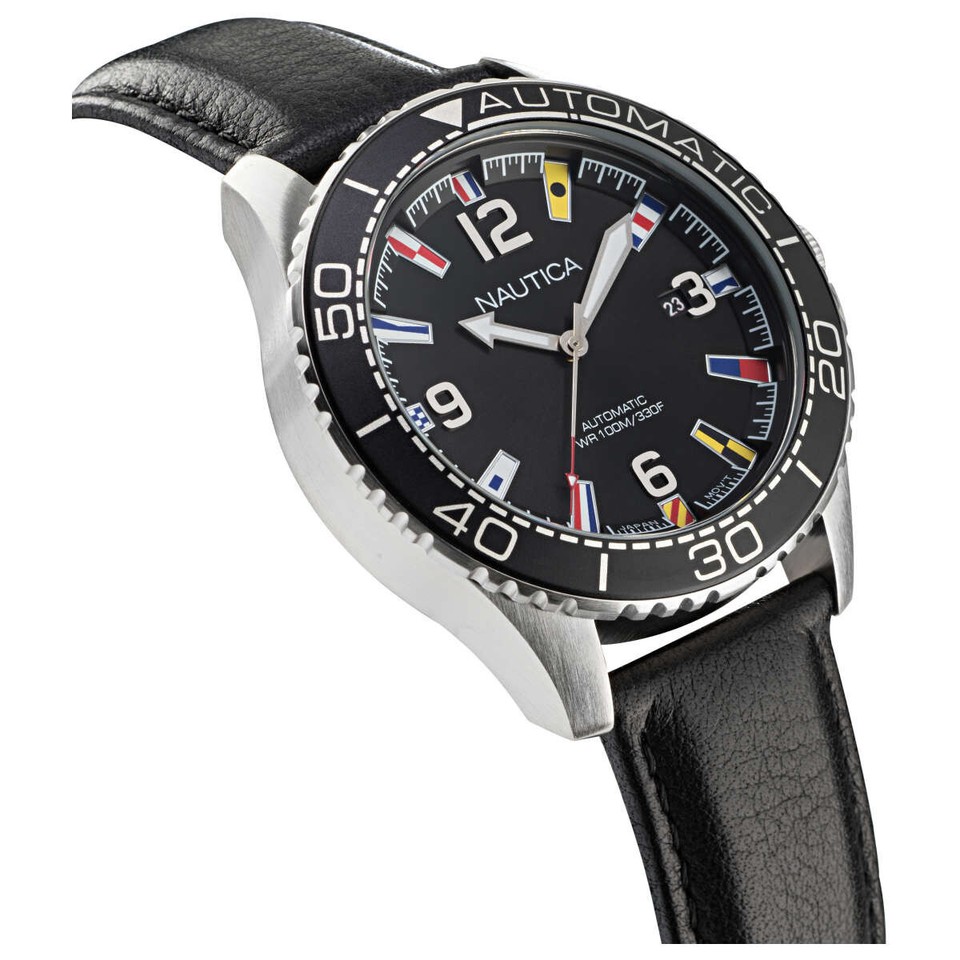 Nautica Jones Beach Maritime NAPJBF911 Men's 44mm Automatic Watch NEW ...