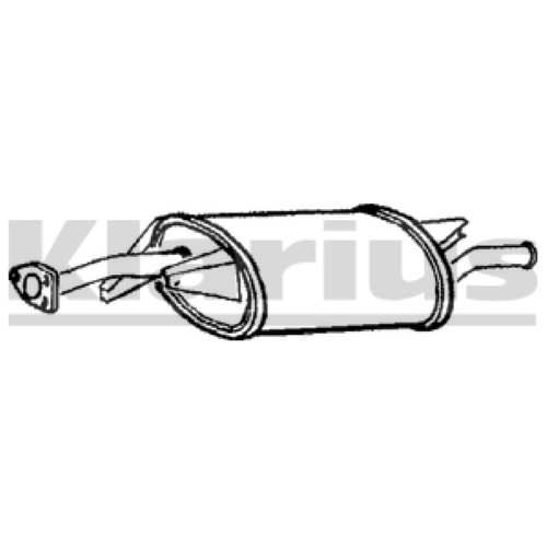 1x KLARIUS OE Quality Replacement Rear / End Silencer Exhaust For ...