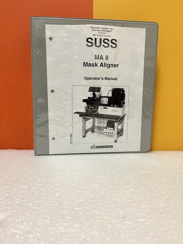 Suss Microtec 159923 MA8 Mask Aligner Operator's Manual | eBay