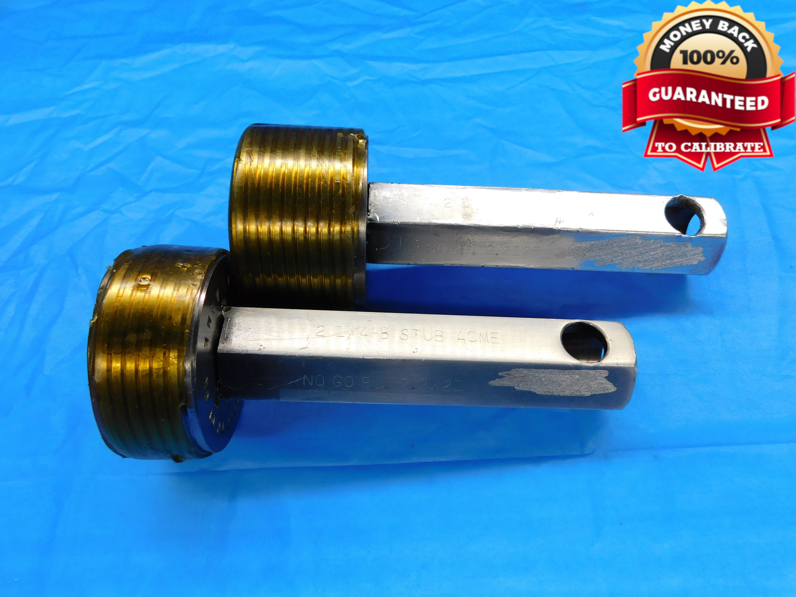 2 1/4 8 STUB ACME 2G THREAD PLUG GAGE 2.25 GO NO GO P.D.'S = 2.2125 & 2 ...