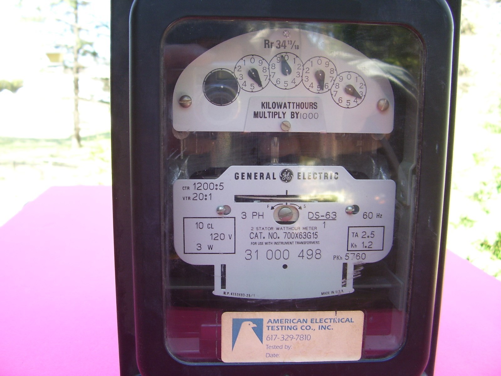 Rare Find antique vintage general electric polyphase electric watthour ...