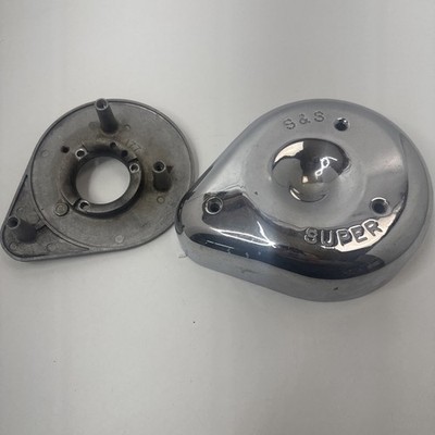 S&S super E G Shorty tear drop air cleaner filter cover Harley Chrome ...