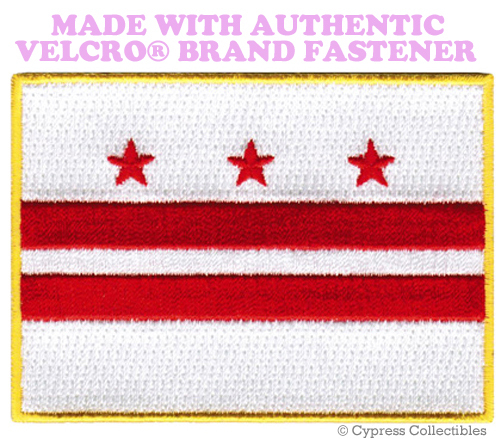 DISTRICT of COLUMBIA CITY FLAG PATCH WASHINGTON D.C. w/ VELCRO® Brand ...
