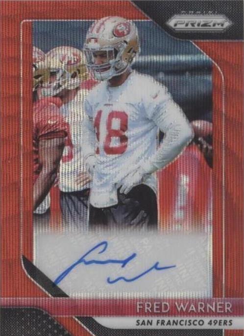 2018 Panini Prizm - Rookie Autographs Fred Warner #RA-FW Red Wave Prizm ...