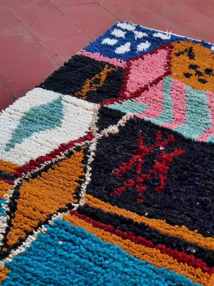 Colorful Morocco Rug Runner Wool Runner Rug Hallway Rug Boujaad Runner ...
